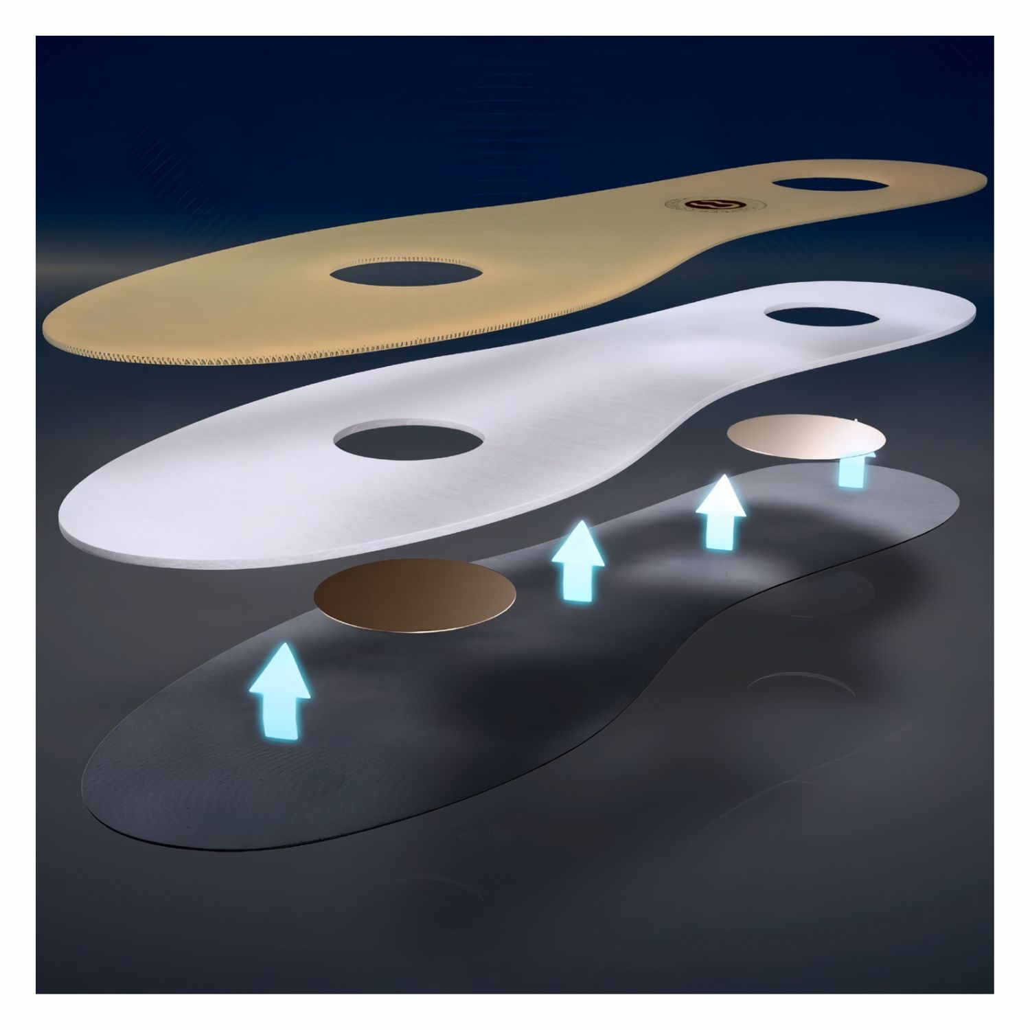 Copper Comfort Plantillas Triple Capa con Cobre